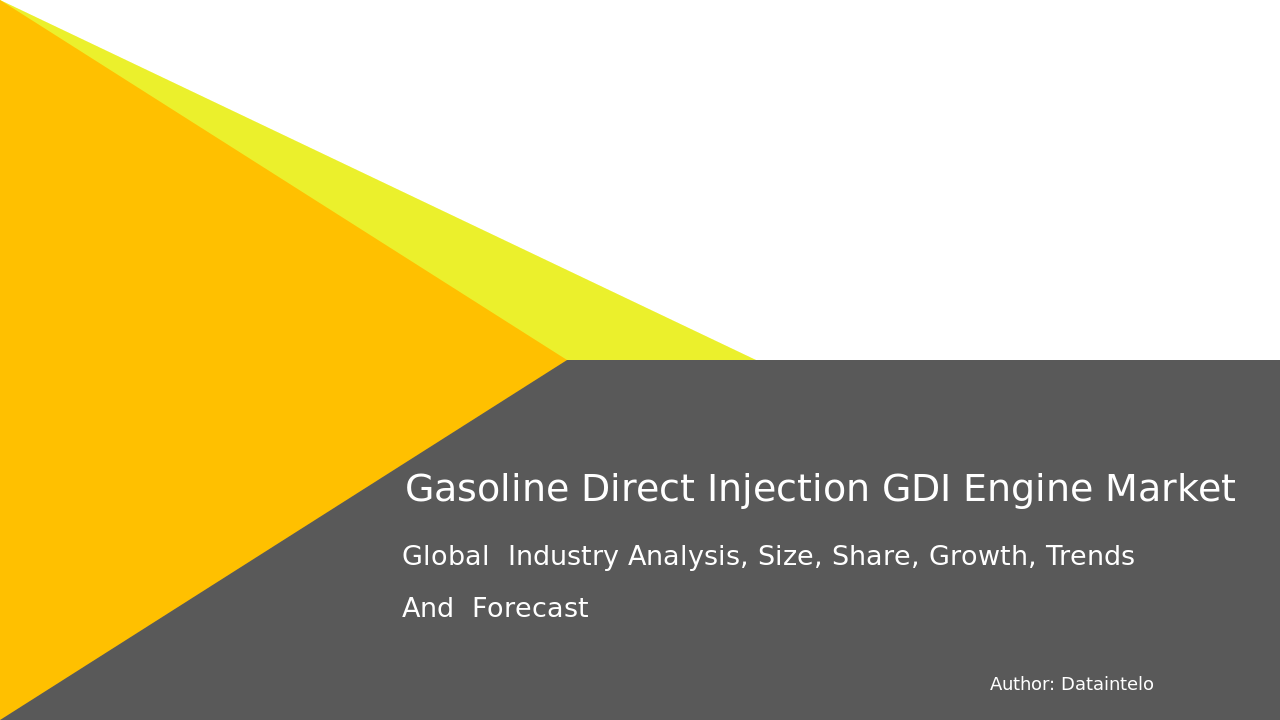 Gasoline Direct Injection (GDI) Engine Market Report | Global Forecast ...