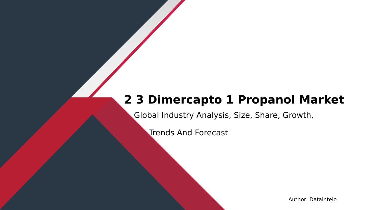 2 3 Dimercapto 1 Propanol Market Report | Global Forecast From 2025 To 2033