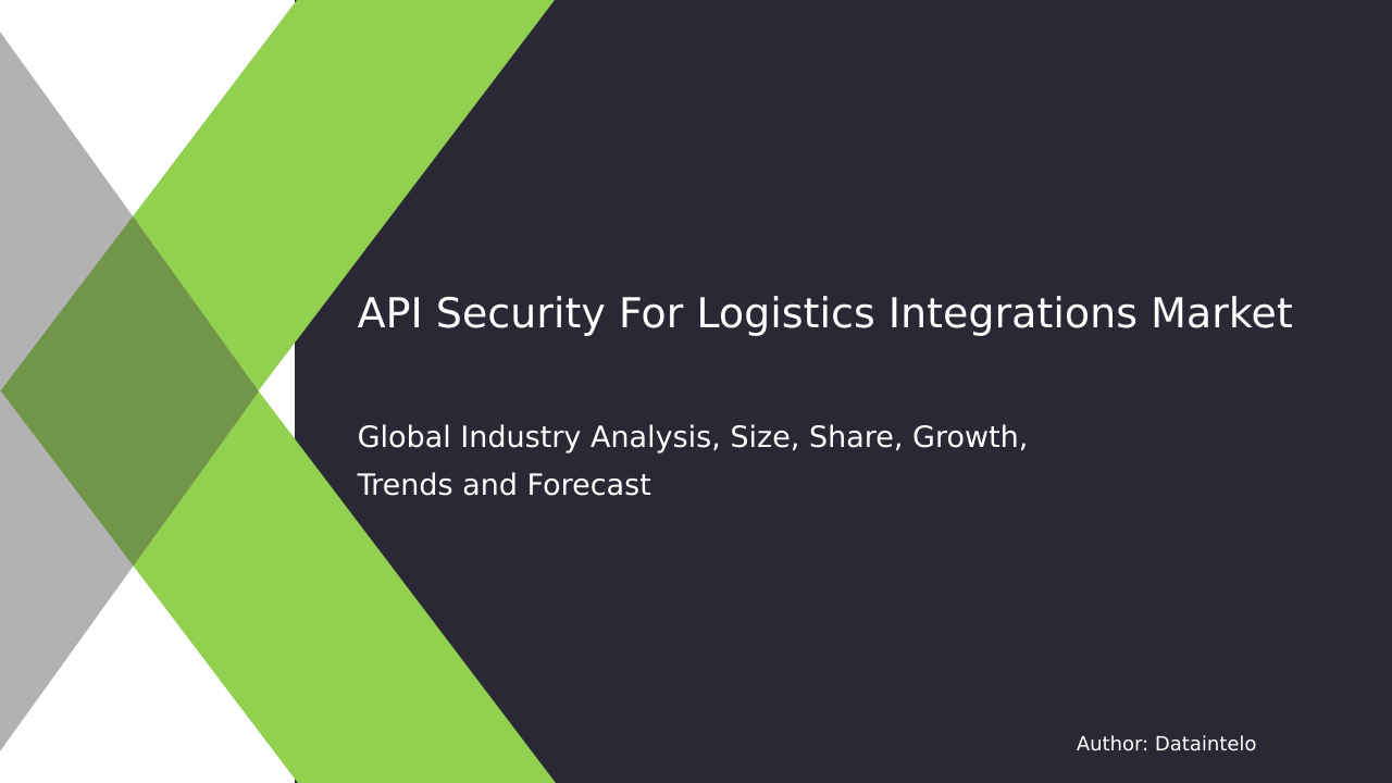API Security For Logistics Integrations Market Research Report 2033