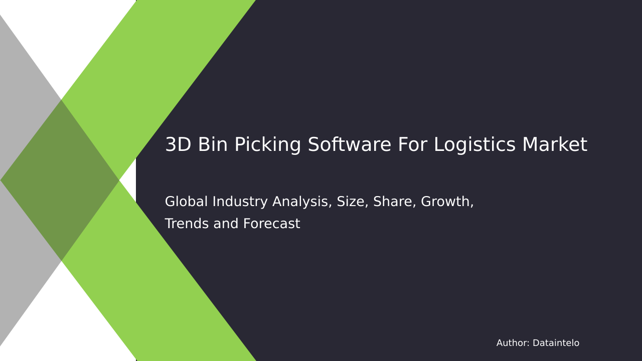 3D Bin Picking Software For Logistics Market Research Report 2034