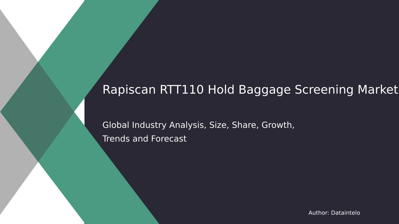 Rapiscan RTT110 Hold Baggage Screening Market Research Report 2033